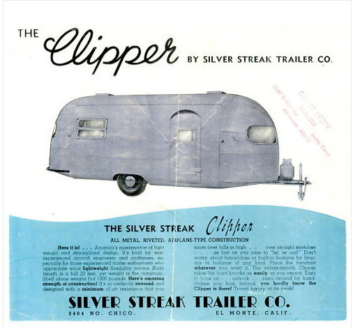 Vintage Trailer .. Silver Streak Clipper 1952 .. Classic Cult Caravan ...
